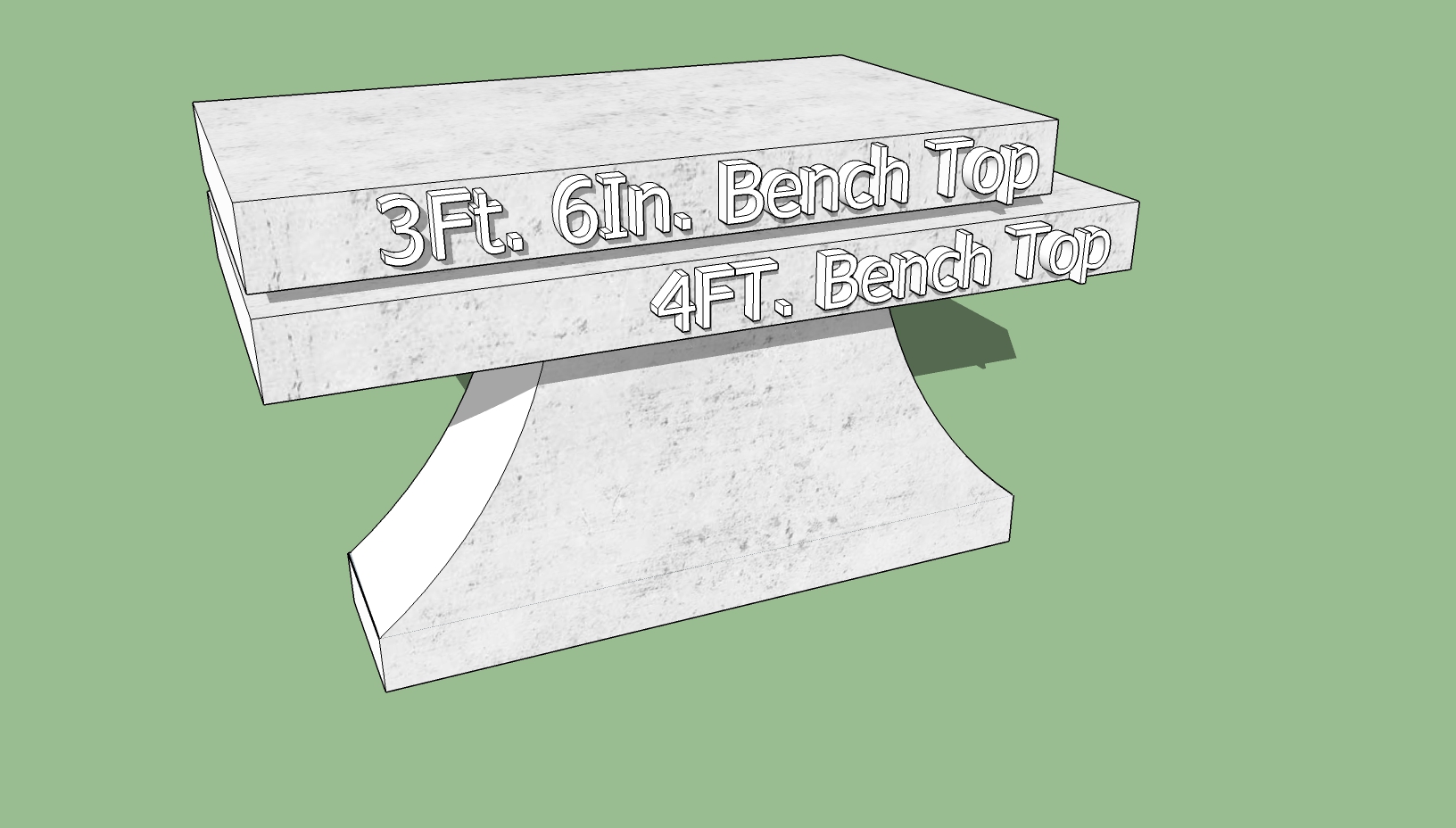 pedestal bench sizes – Nu-Art Memorial
